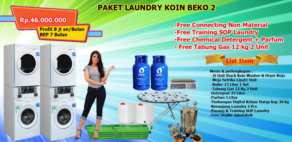 harga mesin laundry kiloan paket terbaru dan murah